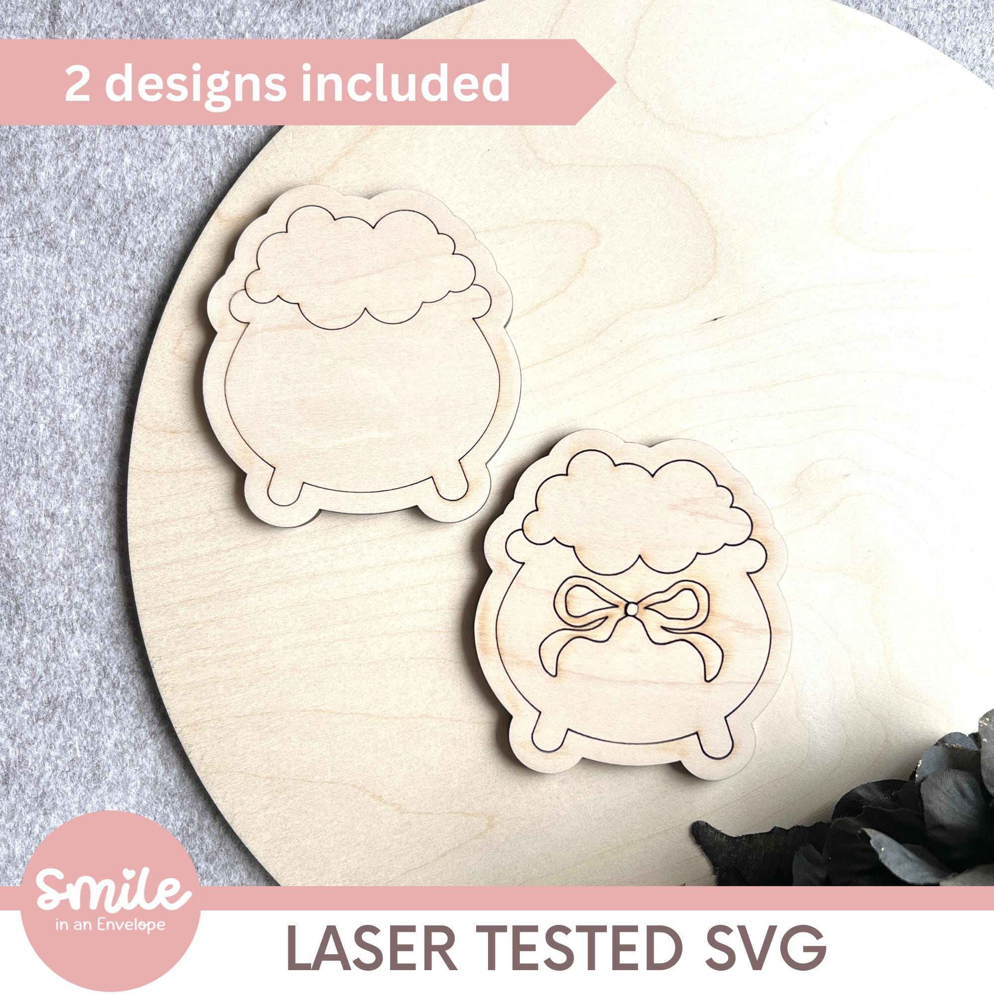 Laser Cut Cauldron Color Kit SVG: Halloween Kids Craft (digital ...