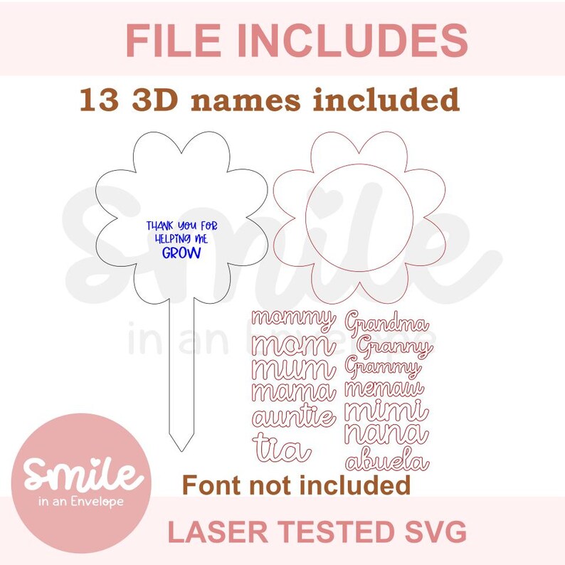 Plant Stick Mother SVG, Laser Ready Cut File (digital Download) - Etsy