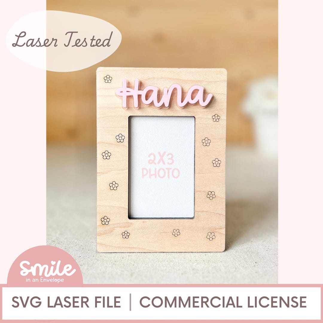 Daisy 2x3 Photo Frame SVG: Laser Cut File (digital Download) - Etsy
