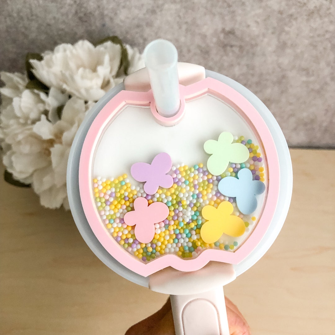 Stanley Shaker Topper Spring Butterfly Pastel Shaker Topper Tumbler ...
