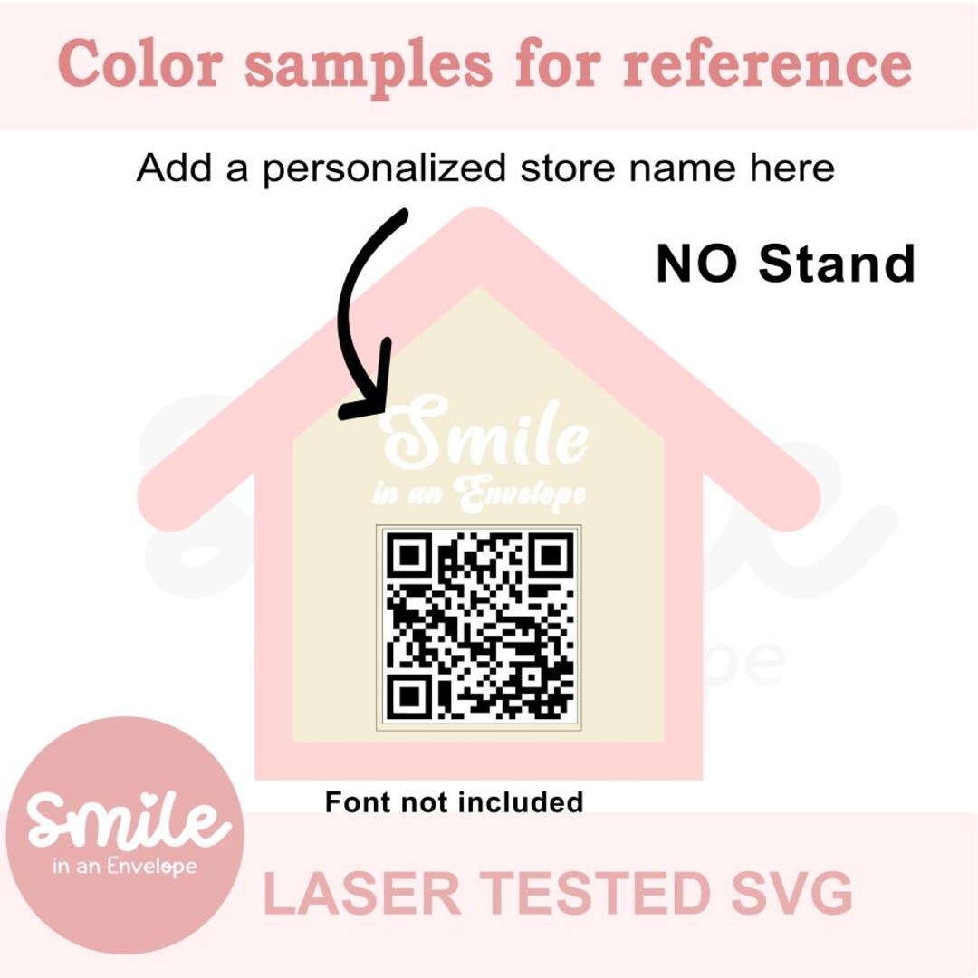 House QR Code Sign SVG: Vendor Market Stand, Laser Cut File (digital ...