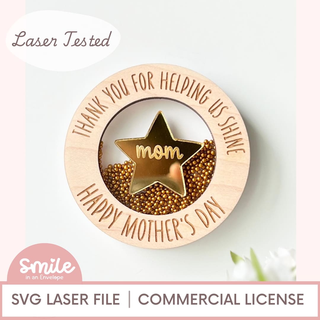 Mother's Day Shaker Magnet SVG: Shine Star Design (digital Download) - Etsy