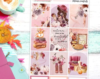 NEW Format Spring Peonies 6-page Deluxe Weekly Planner Sticker Kit ...