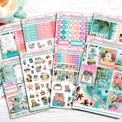 Summer Planner Stickers Printable Weekly Kit for Erin Condren - Etsy