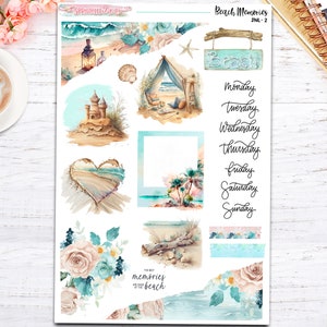 Beach Memories - Journaling-stickers/layering Sticker Kit-journal - Etsy