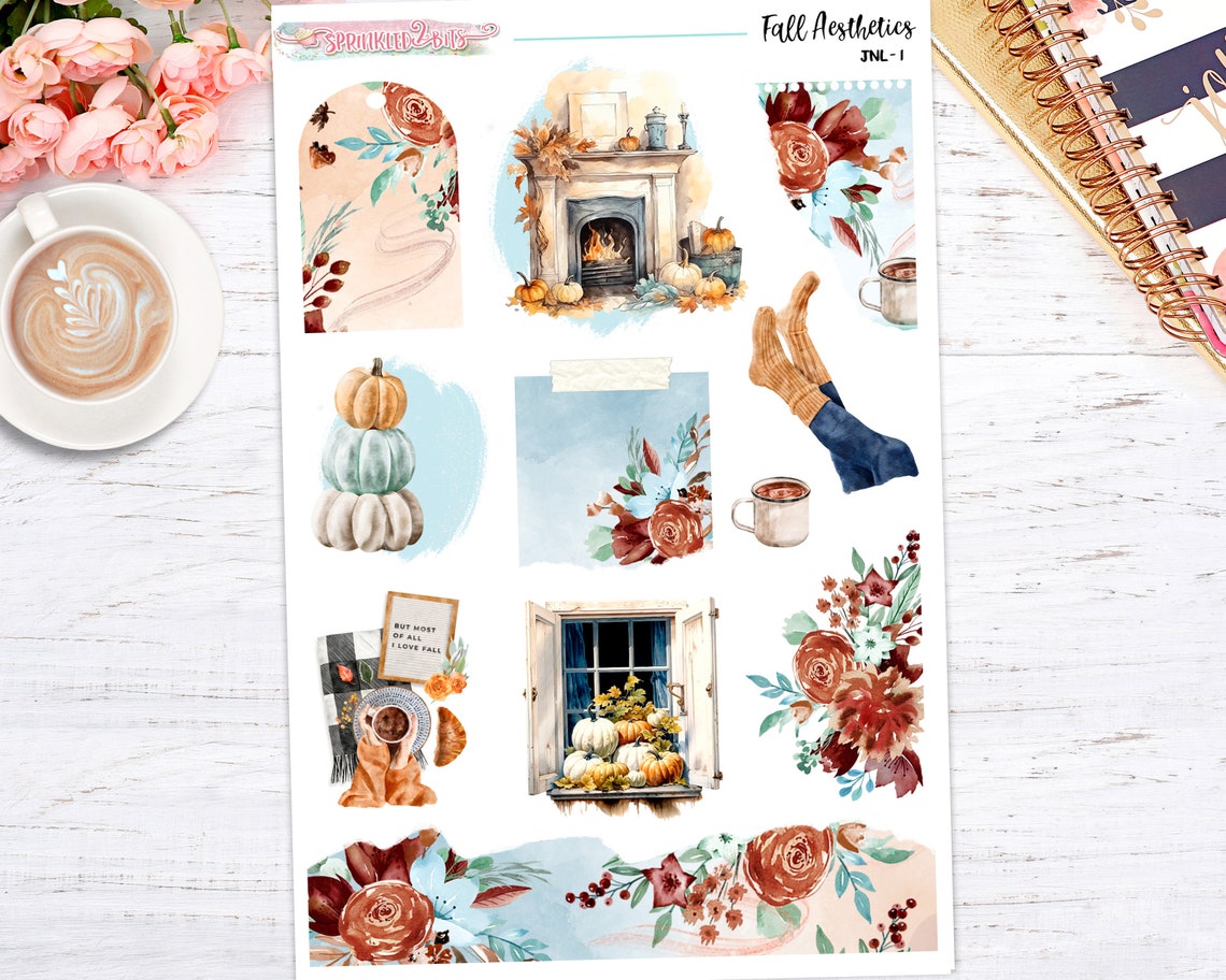 Fall Aesthetics - Stickers/layering Sticker Kit-journal - Etsy