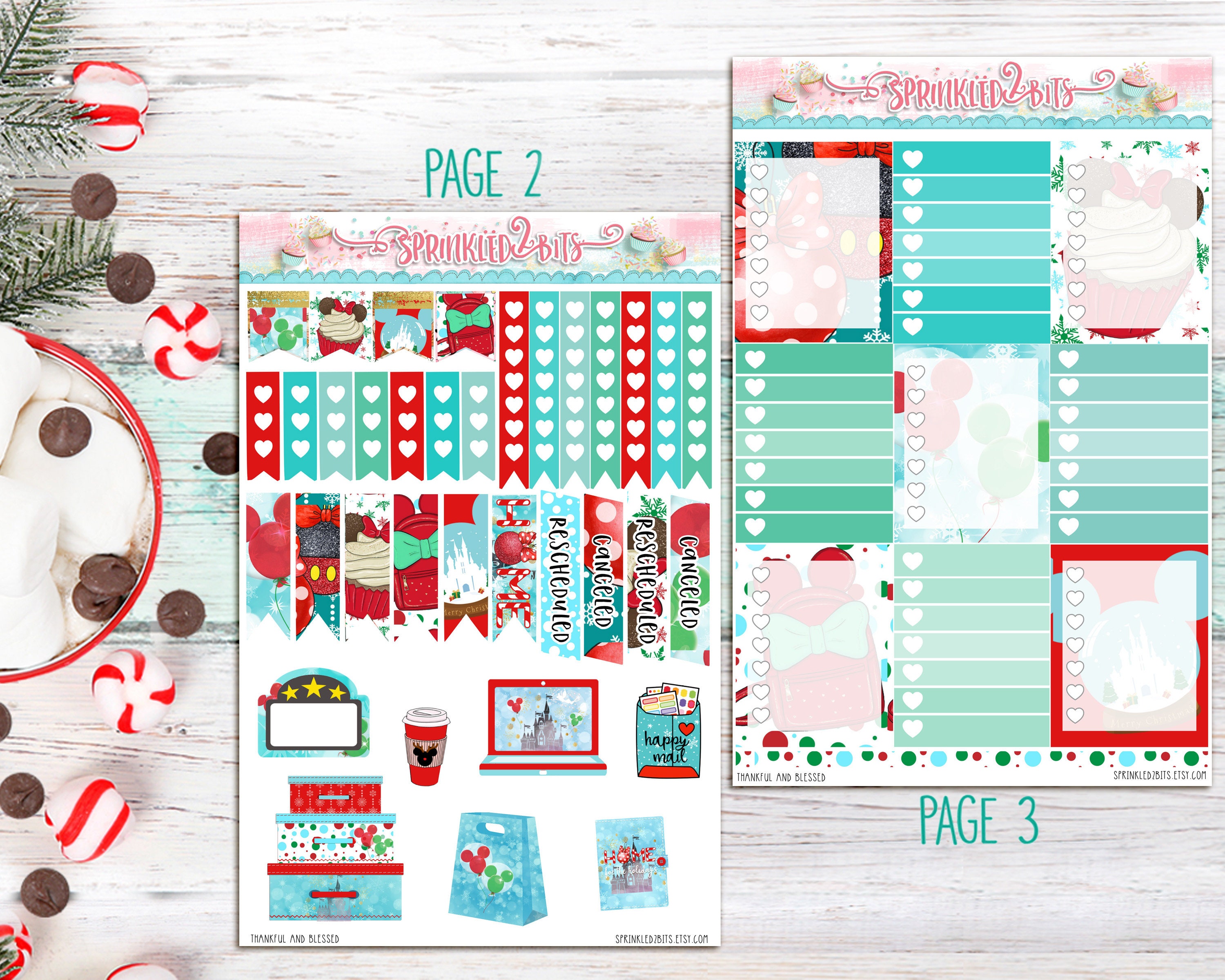 Magic at Christmas Time - SET "b" - 8 Page Deluxe Weekly Planner ...