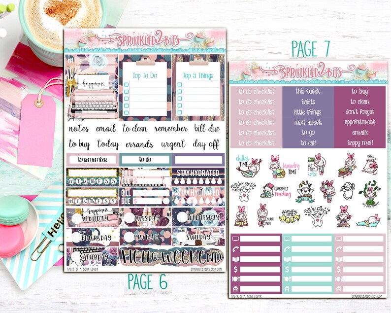 Tales of a Book Lover for Vertical Weekly Style Kit - Etsy