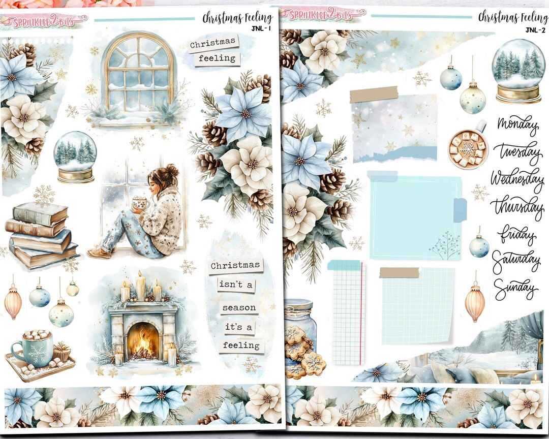 Christmas Feeling - Journaling-stickers/layering Sticker Kit-journal - Etsy