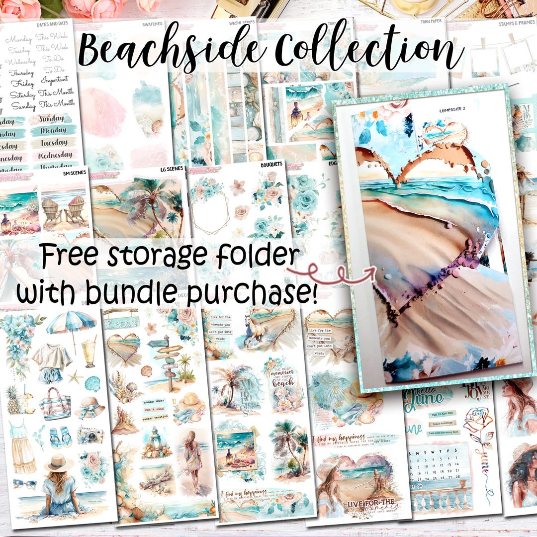 Decorative Kit - Beachside - Journal Sticker Kit/a La Carte - Etsy