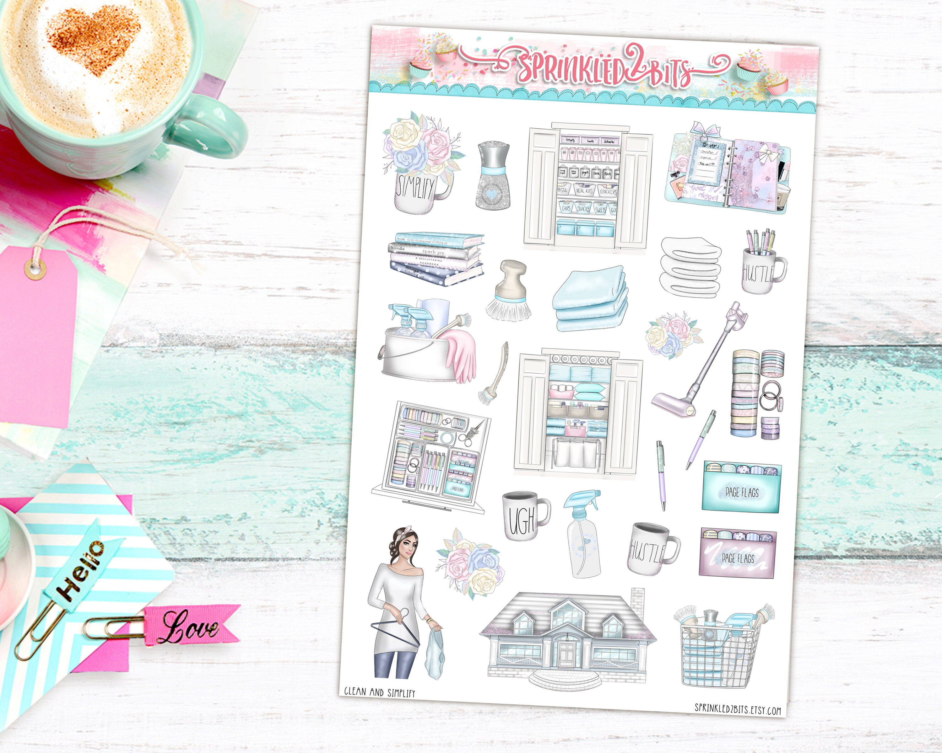 Clean and Simplify 10 Sheet Ultimate Planner Sticker Bundle - Etsy