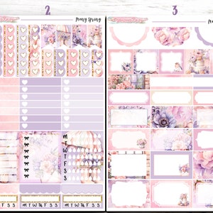 NEW Format! Spring Peonies - 6-page Deluxe Weekly Planner Sticker Kit ...