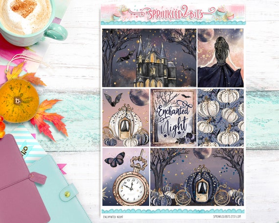 Enchanted Night 8 Page Deluxe Weekly Planner Sticker Kit | Etsy