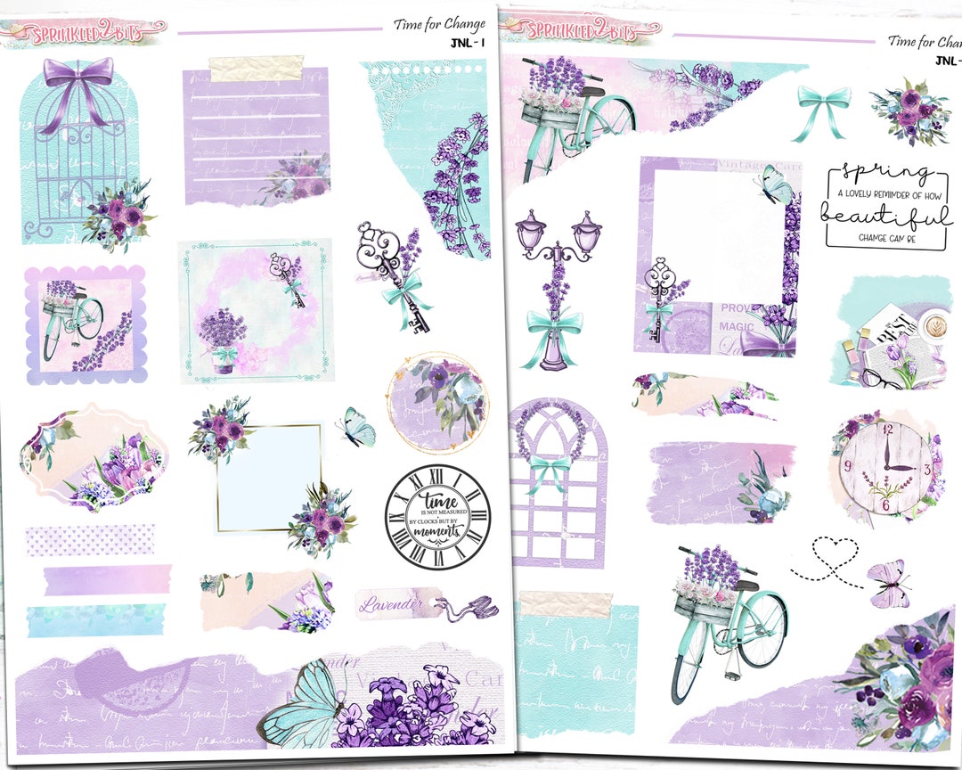 Time for Change-journaling-stickers/layering Sticker Kit-journal - Etsy