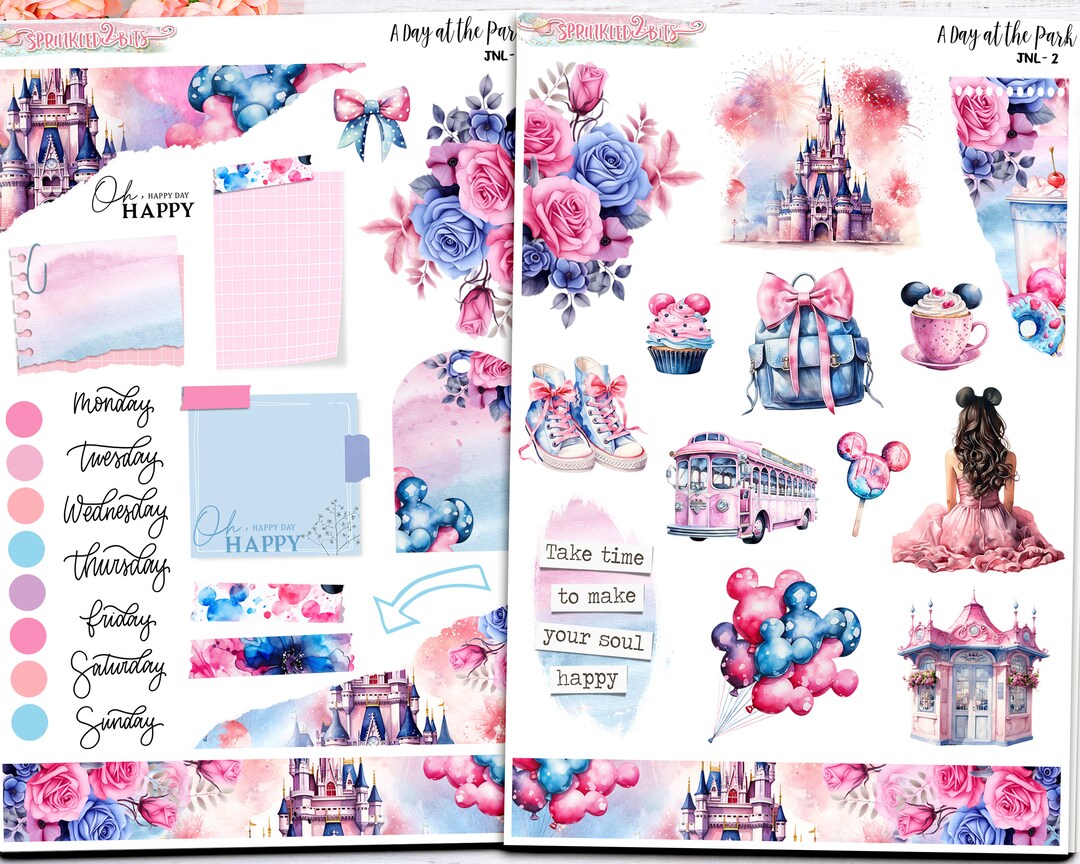 A Day at the Park - Journaling-stickers/layering Sticker Kit-journal - Etsy