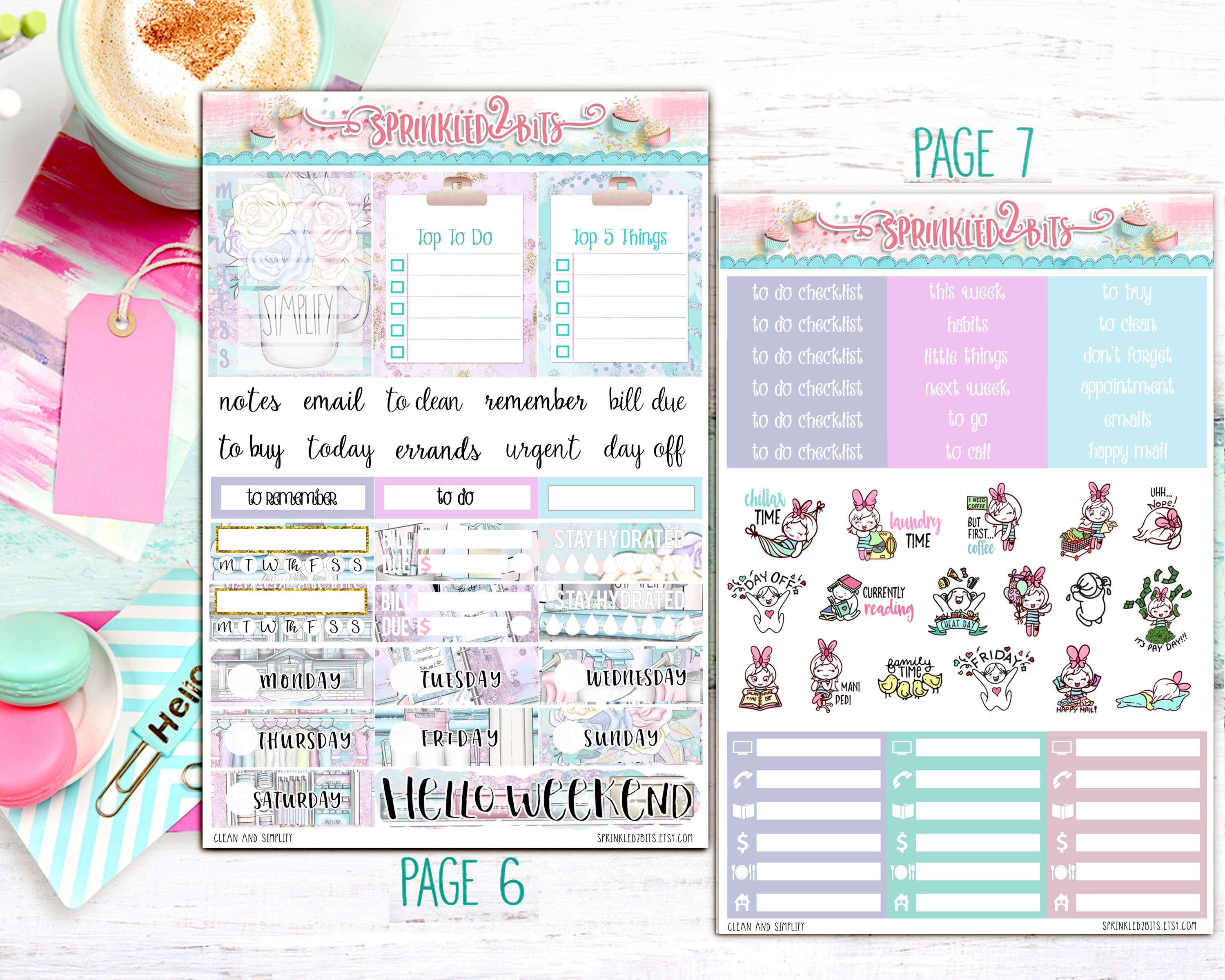 Clean and Simplify 10 Sheet Ultimate Planner Sticker Bundle - Etsy