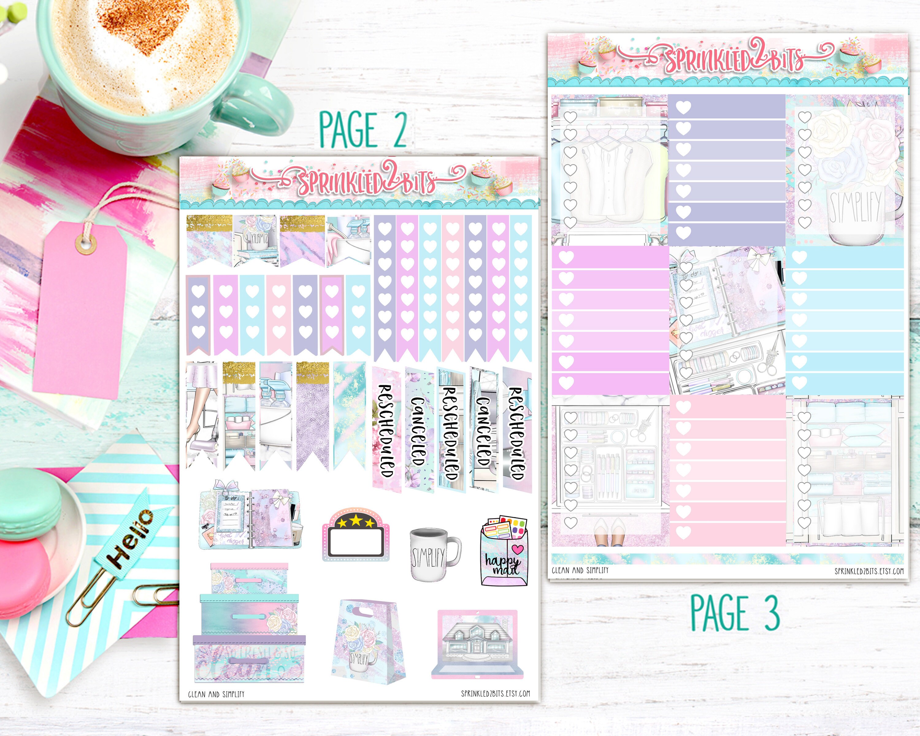 Clean and Simplify 10 Sheet Ultimate Planner Sticker Bundle - Etsy