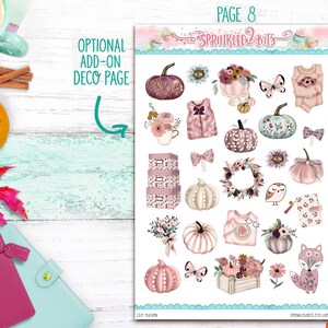 Cozy Autumn - 8 Page Deluxe Weekly Planner Sticker Kit- Fall/autumn ...