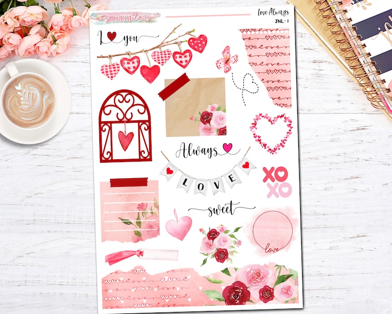 Love Always journaling-stickers/layering Sticker Kit-journal - Etsy