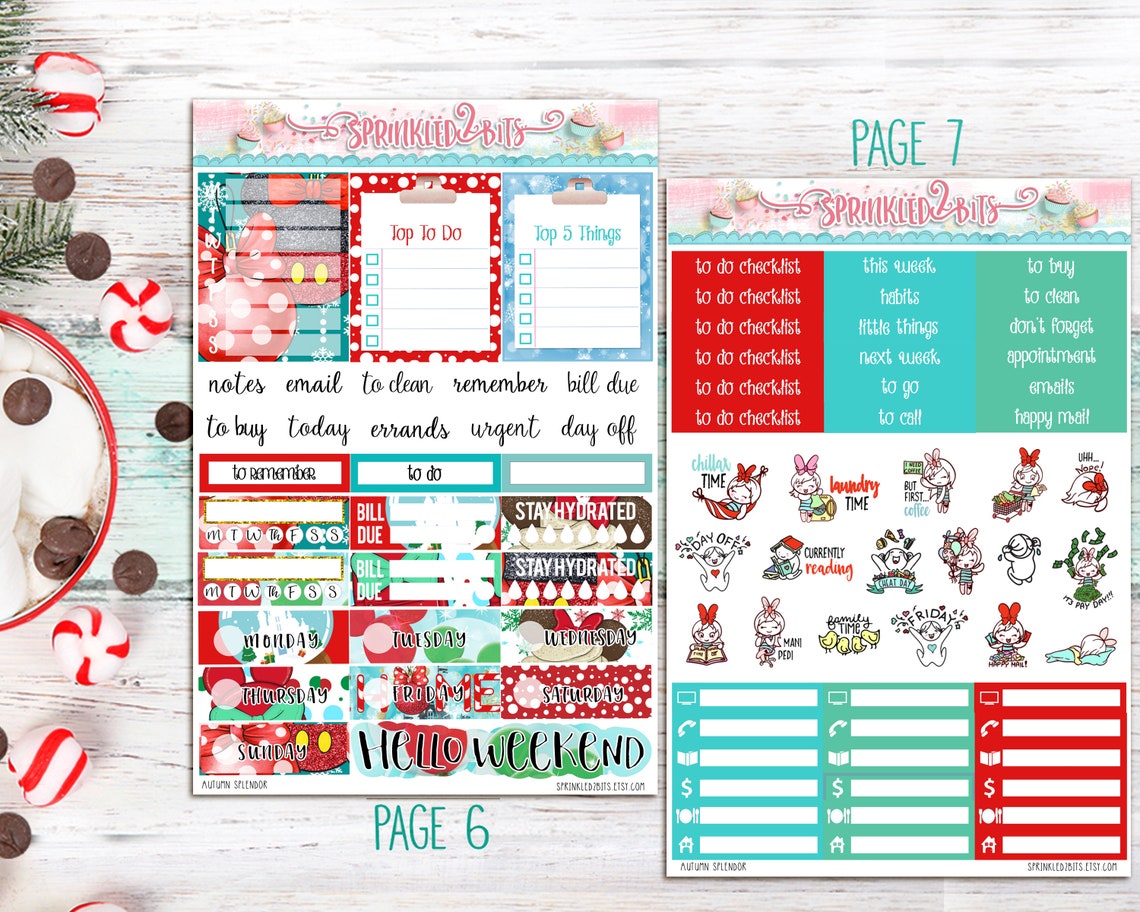 Magic at Christmas Time - SET "b" - 8 Page Deluxe Weekly Planner ...