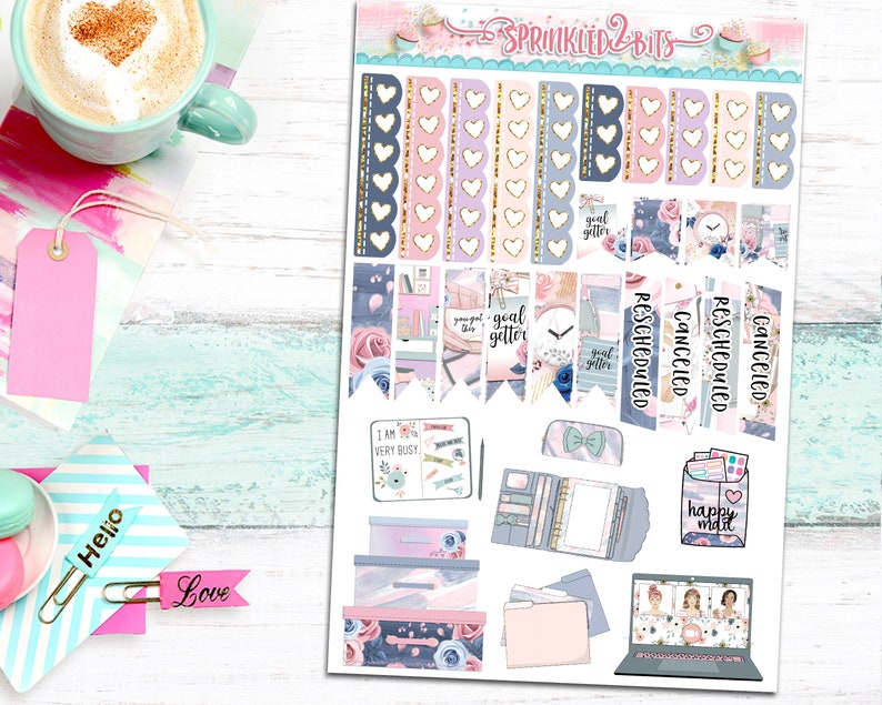 Goal Getter - 4 Page Mini Weekly Planner Sticker Kit – Vertical Weekly ...