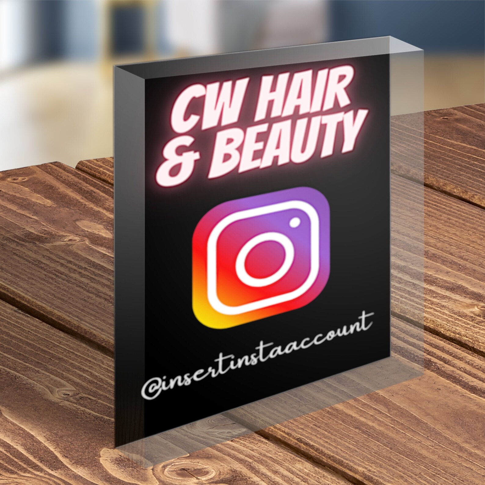 Printed Acrylic Plaque Block Perfect Salon Sign Instagram - Etsy