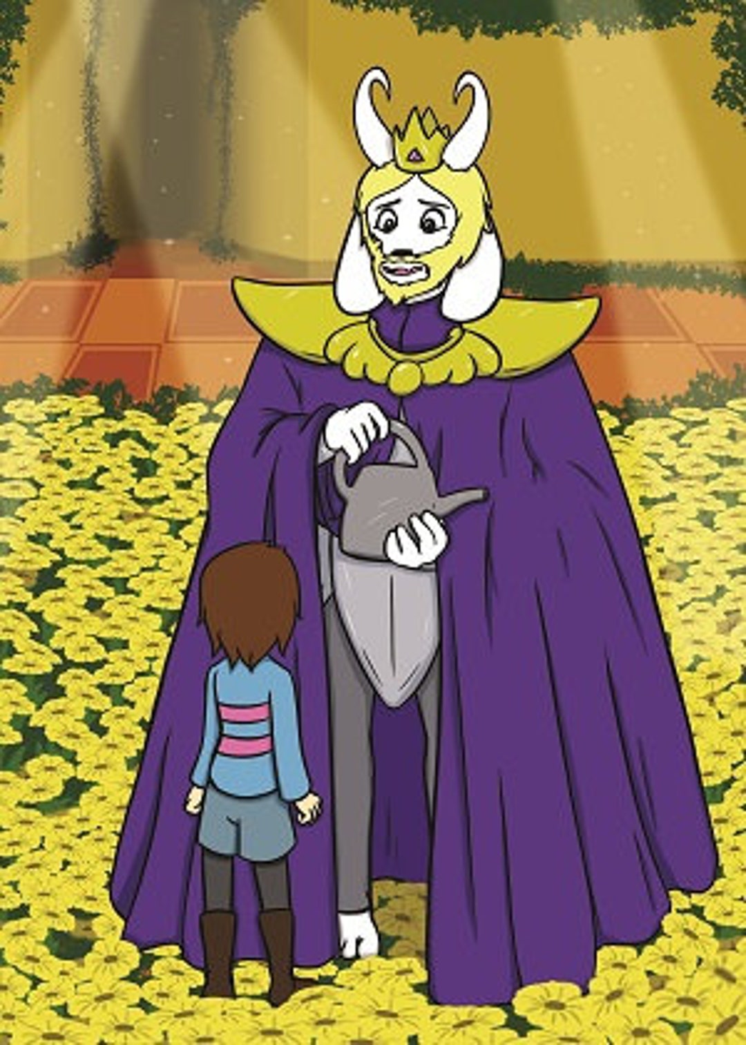Undertale Game Fanart Print Asgore Frisk 5x7 Wall Art Poster - Etsy