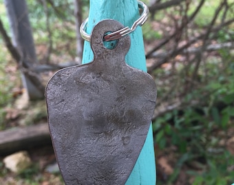 Leather Arrowhead Keychain Follow Your Arrow. Head Ornate | Etsy