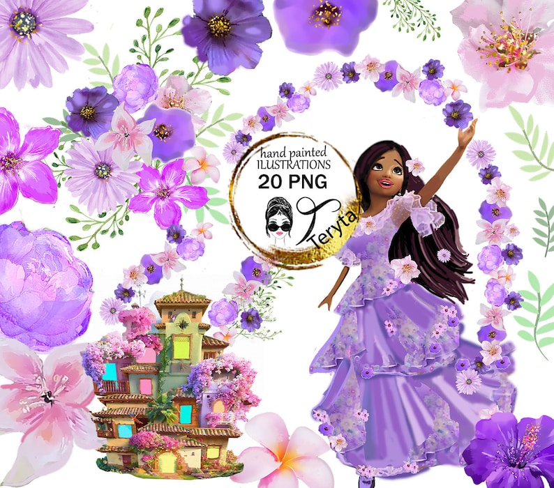 Isabela Encanto Clipart, Isabella Encanto Flowers Clipart, Isabella ...
