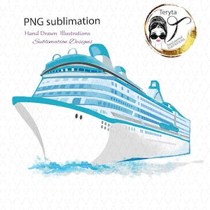 Cruise Nautical Vacation Beach Watercolor Sea Boat Clip Art Summer ...