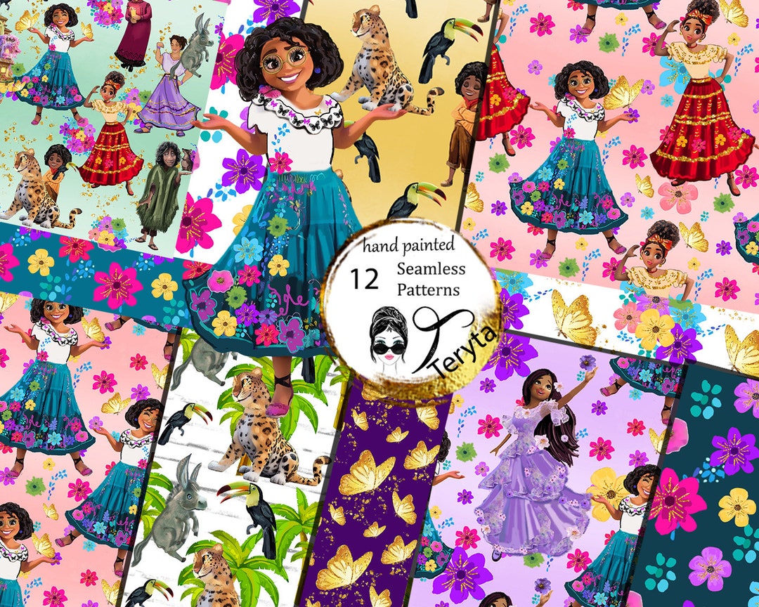Encanto Seamless Pattern: Mirabel, Madrigal Family (digital Paper) - Etsy