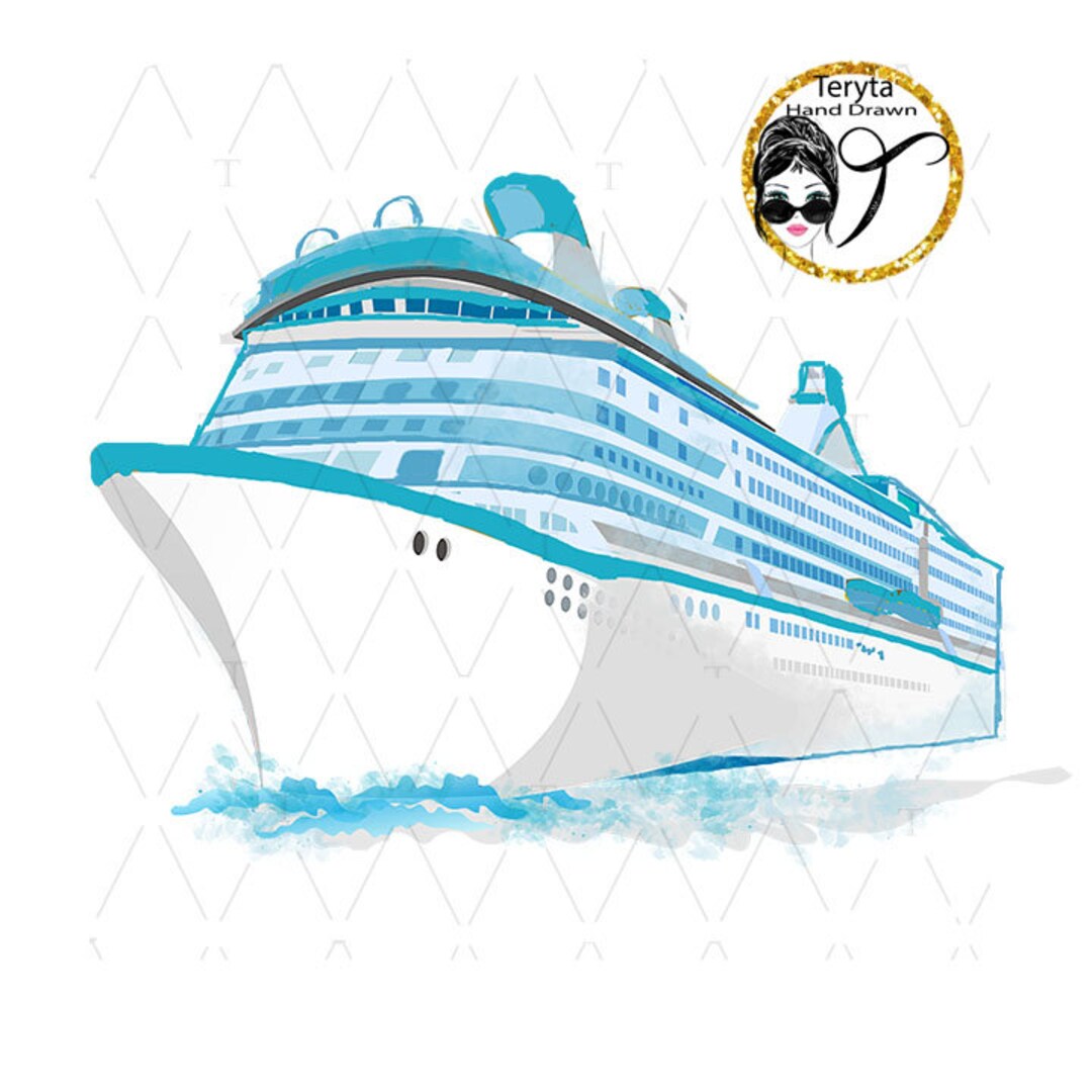 Cruise Nautical Vacation Beach Watercolor Sea Boat Clip Art Summer ...