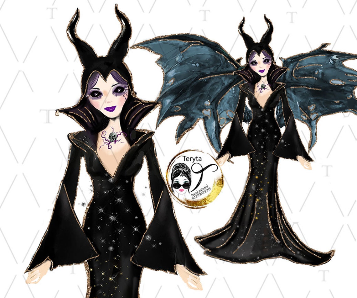 Evil Queen PNG | Witch With Wings | Villain PNG | Witches Evil Clipart ...