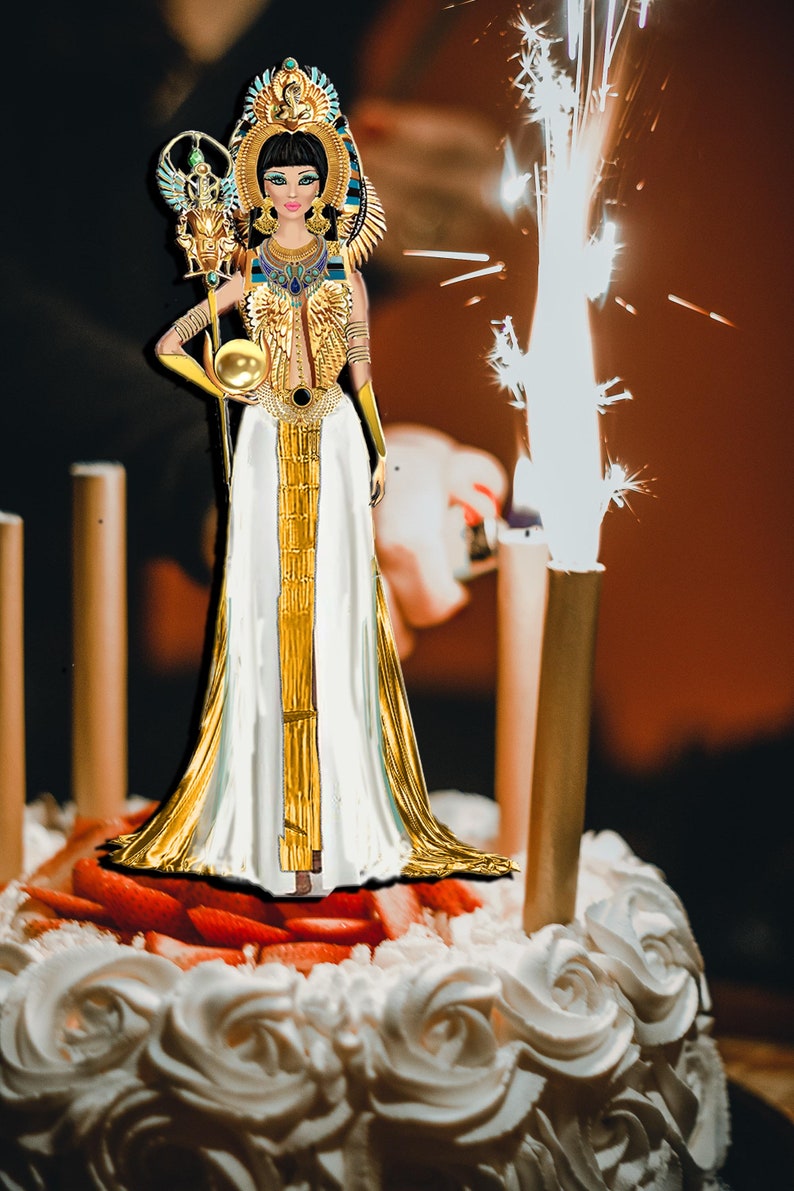 Cleo Egyptian Queen Egyptian Princess Goddess Gold Glitter Foil Ancient ...