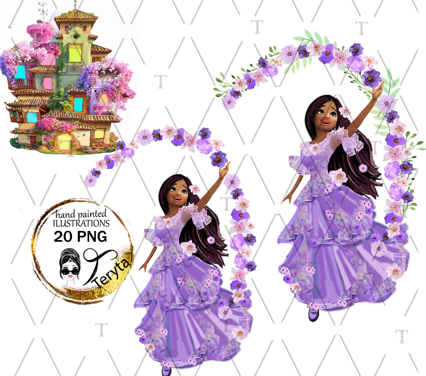 Isabela Encanto Clipart, Isabella Encanto Flowers Clipart, Isabella ...