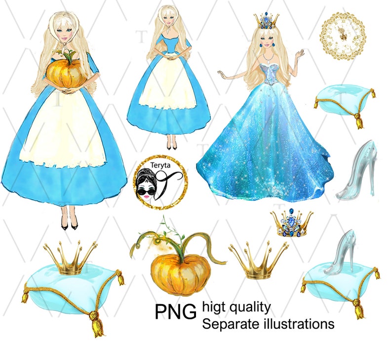 Cinderella Clipart, Fairy Tale Princess, Princess Castle, Glass Slipper ...