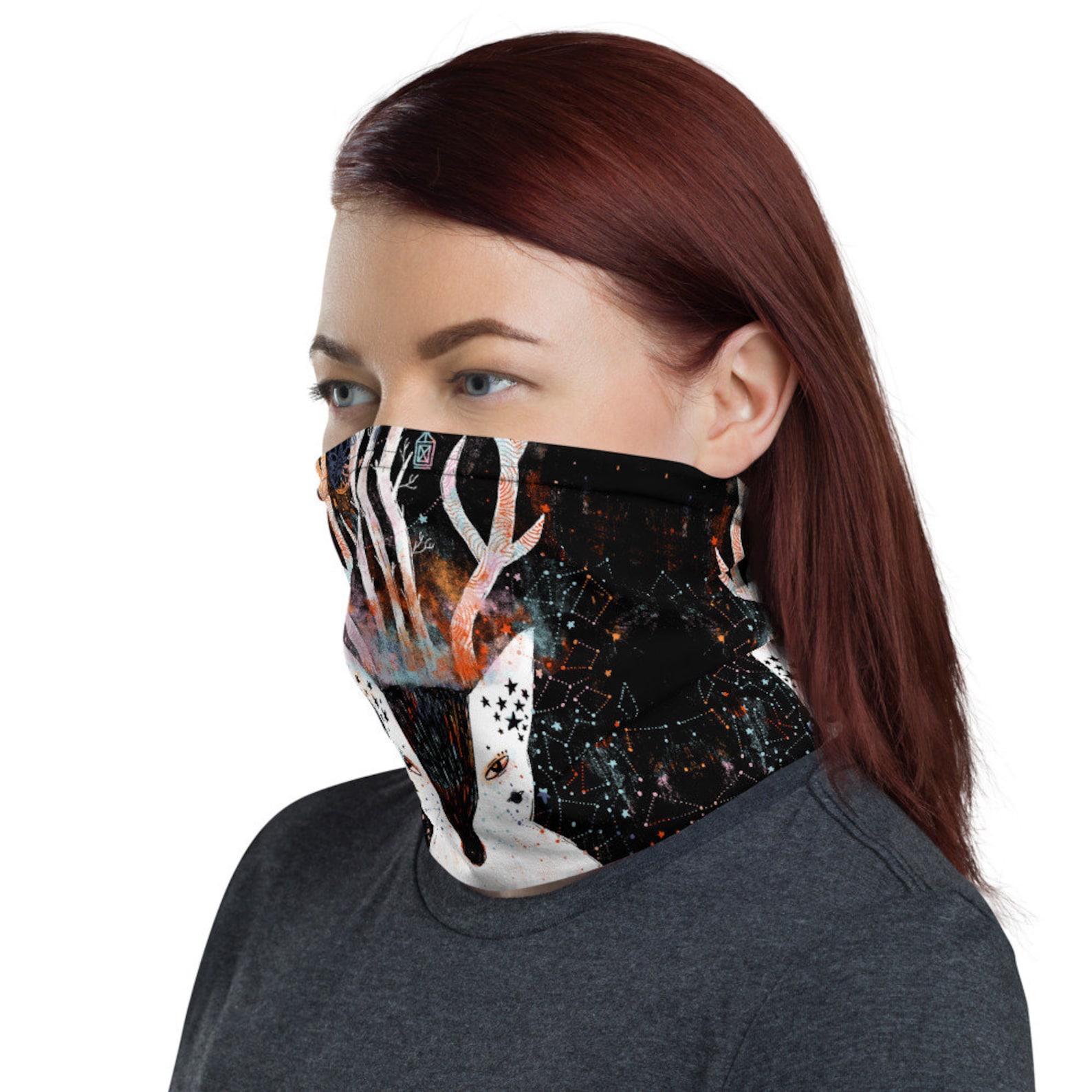 Fox Neck Gaiter Unisex Face Shield Bandana Athletic Tube Scarf Headband ...