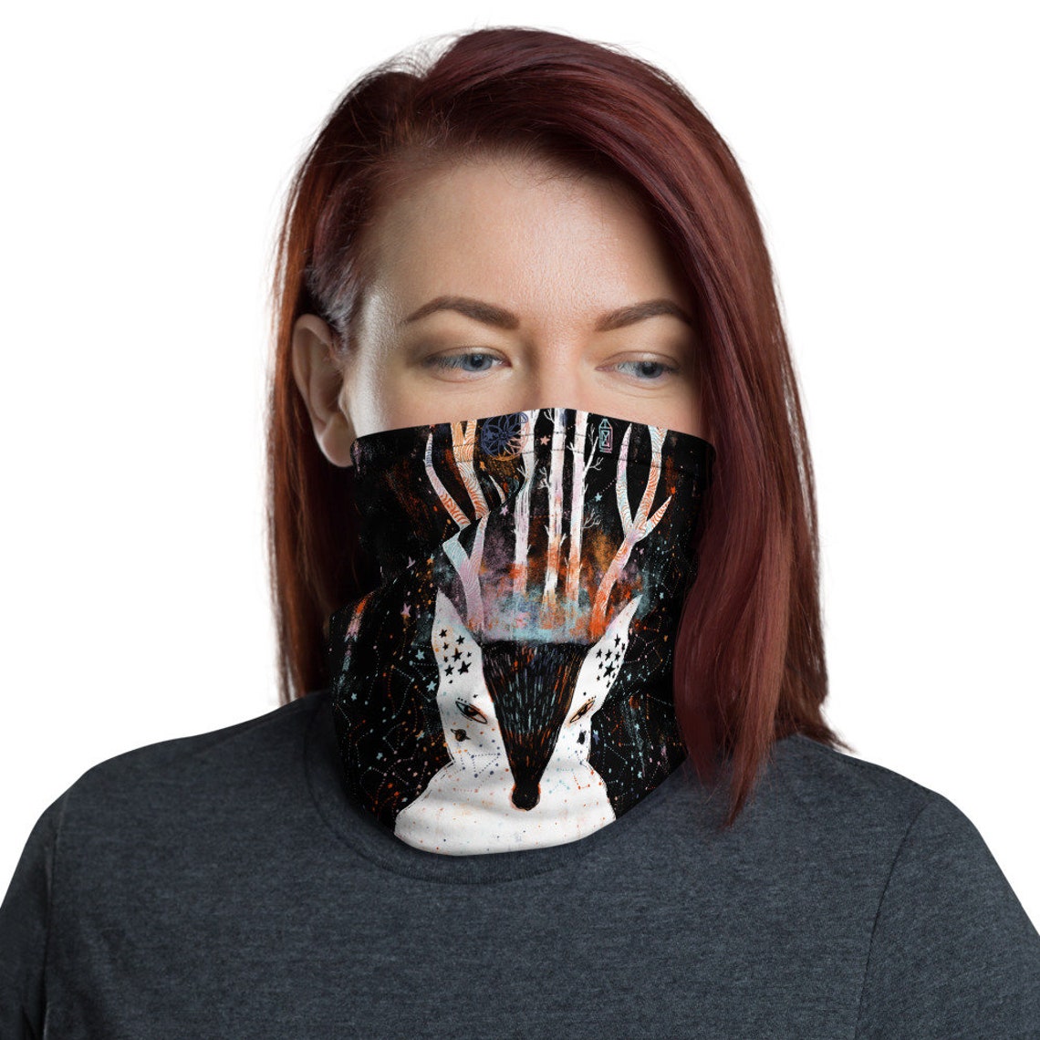 Fox Neck Gaiter Unisex Face Shield Bandana Athletic Tube Scarf Headband ...