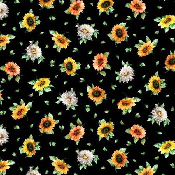 Sunflower Fabric by the Yard - Etsy