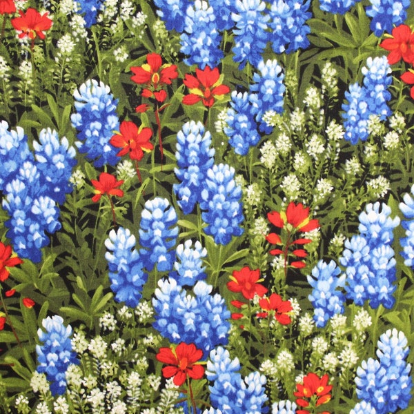 Bluebonnet Fabric - Etsy