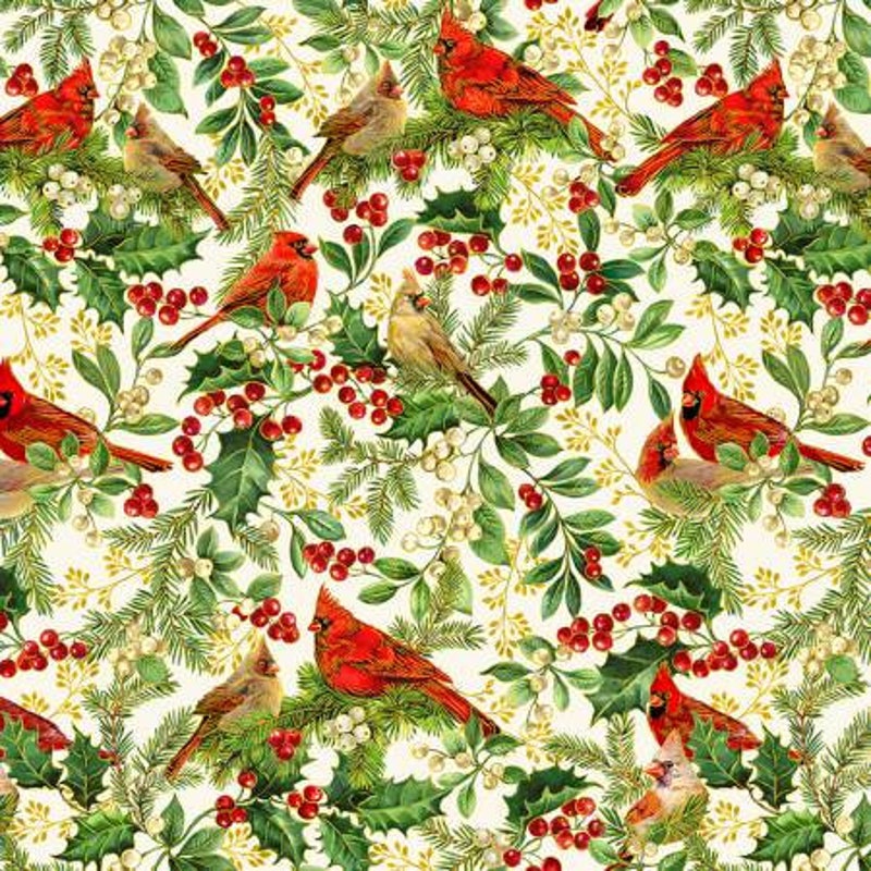 Cardinal Fabric - Etsy