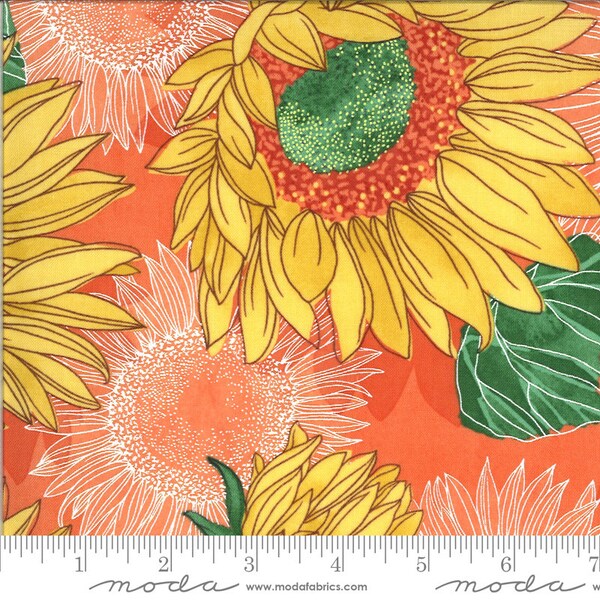 Sunflower Cotton Fabric - Etsy