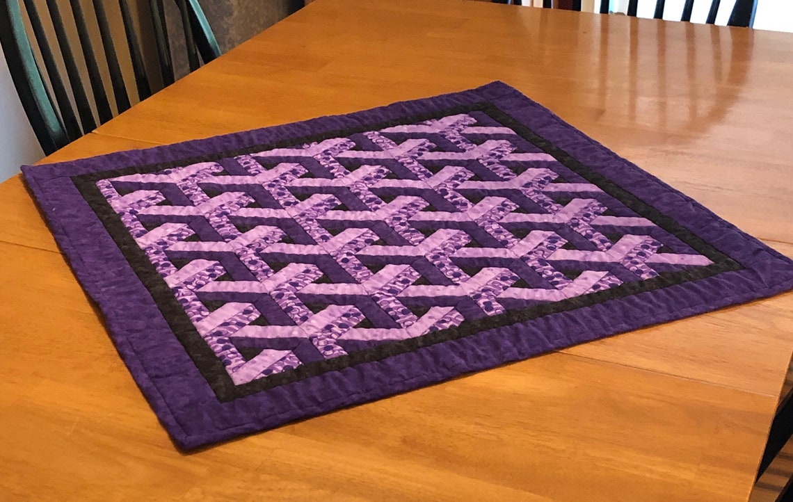 Escher Inspired Quilt (wall Hanging\table Topper) 26" X 26" Purple - Etsy