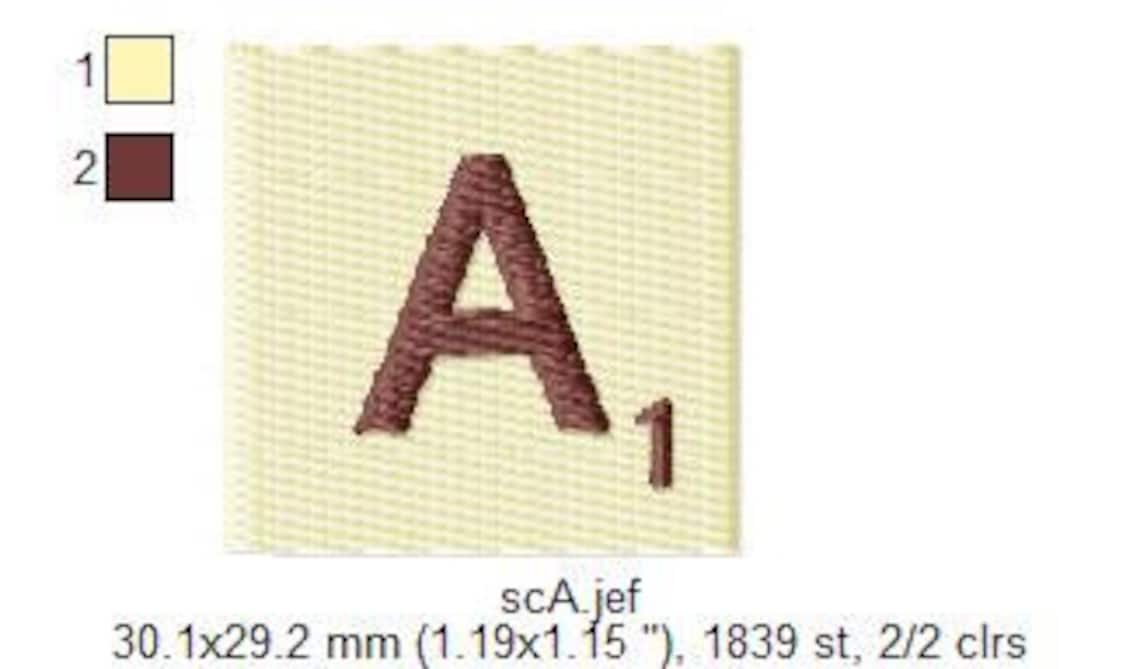 Scrabble Alphabet Machine Embroidery Design Set - Etsy