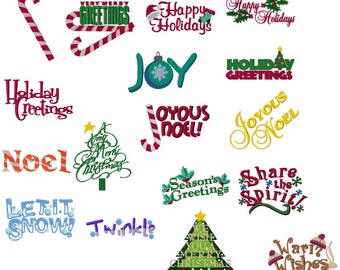 12 Days of Christmas in Hoop Ornaments Machine Embroidery Design Set ...