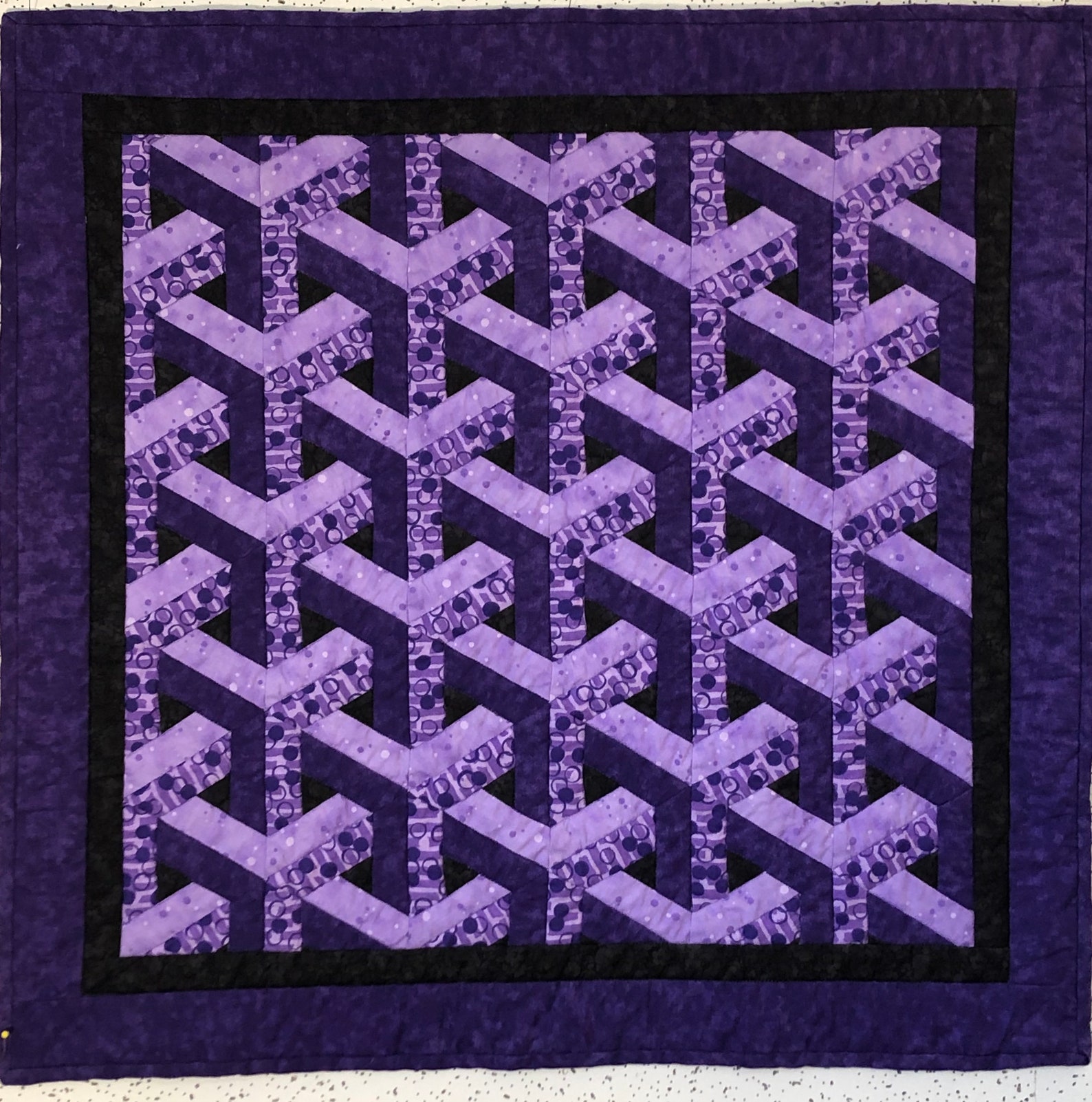 Escher Inspired Quilt (wall Hanging\table Topper) 26" X 26" Purple - Etsy