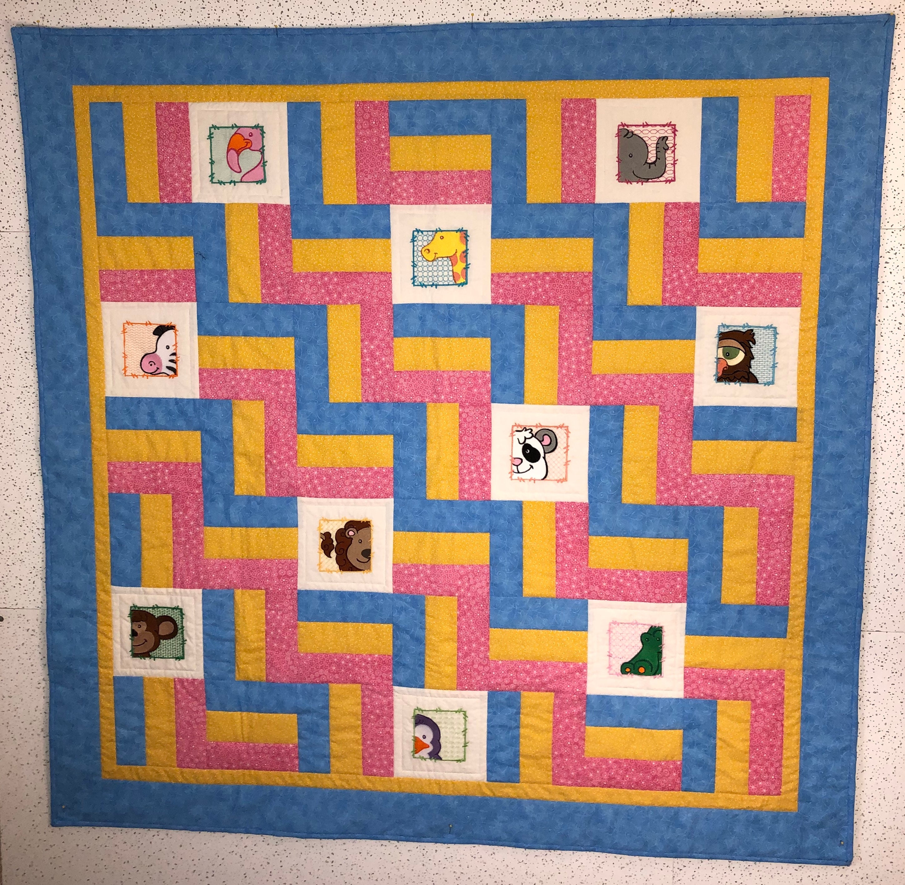 Trip To The Zoo Quilt Pattern Incluye archivos de diseño de bordado ...