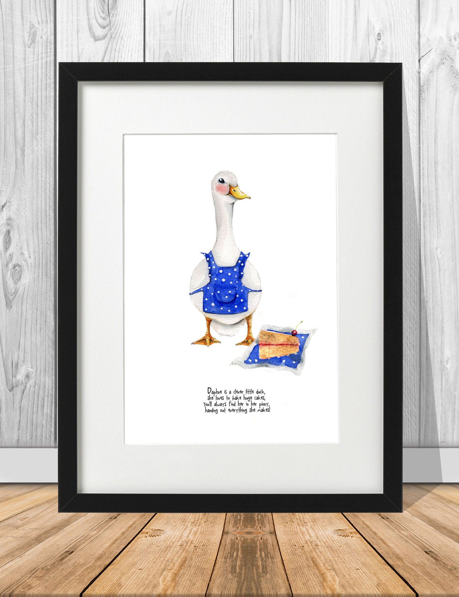 Duck Art Print. Daphne the Duck. A Lovely Print From My - Etsy