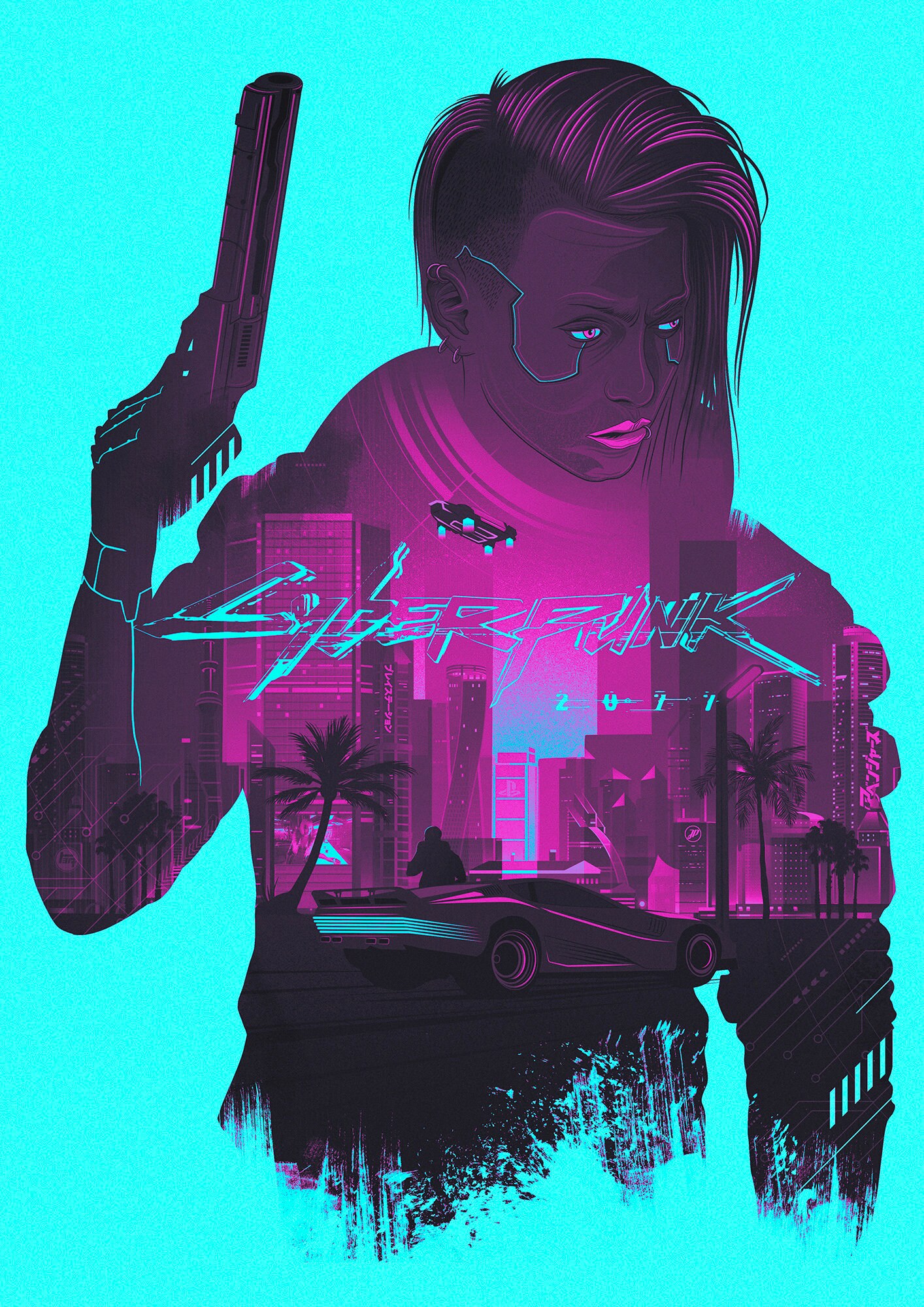 Cyberpunk 2077 Game Poster Print - Etsy UK