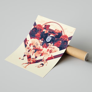 England National Football Team Poster England FC Euros 2020 2021 Print ...